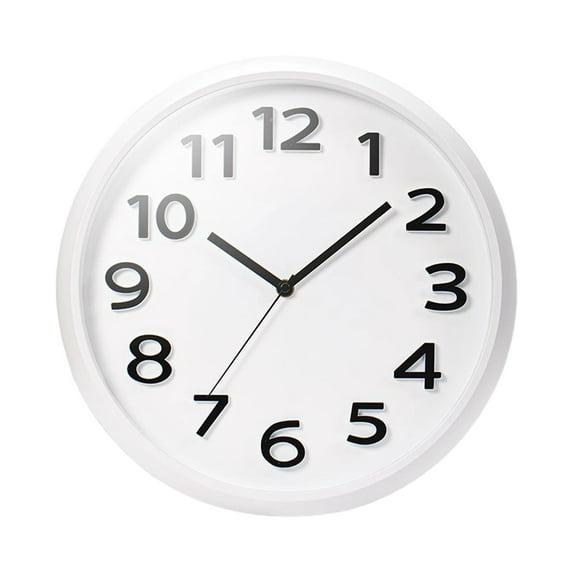 Contemporary Raised Numerals Wall Clock Durability Plastic Quiet ...