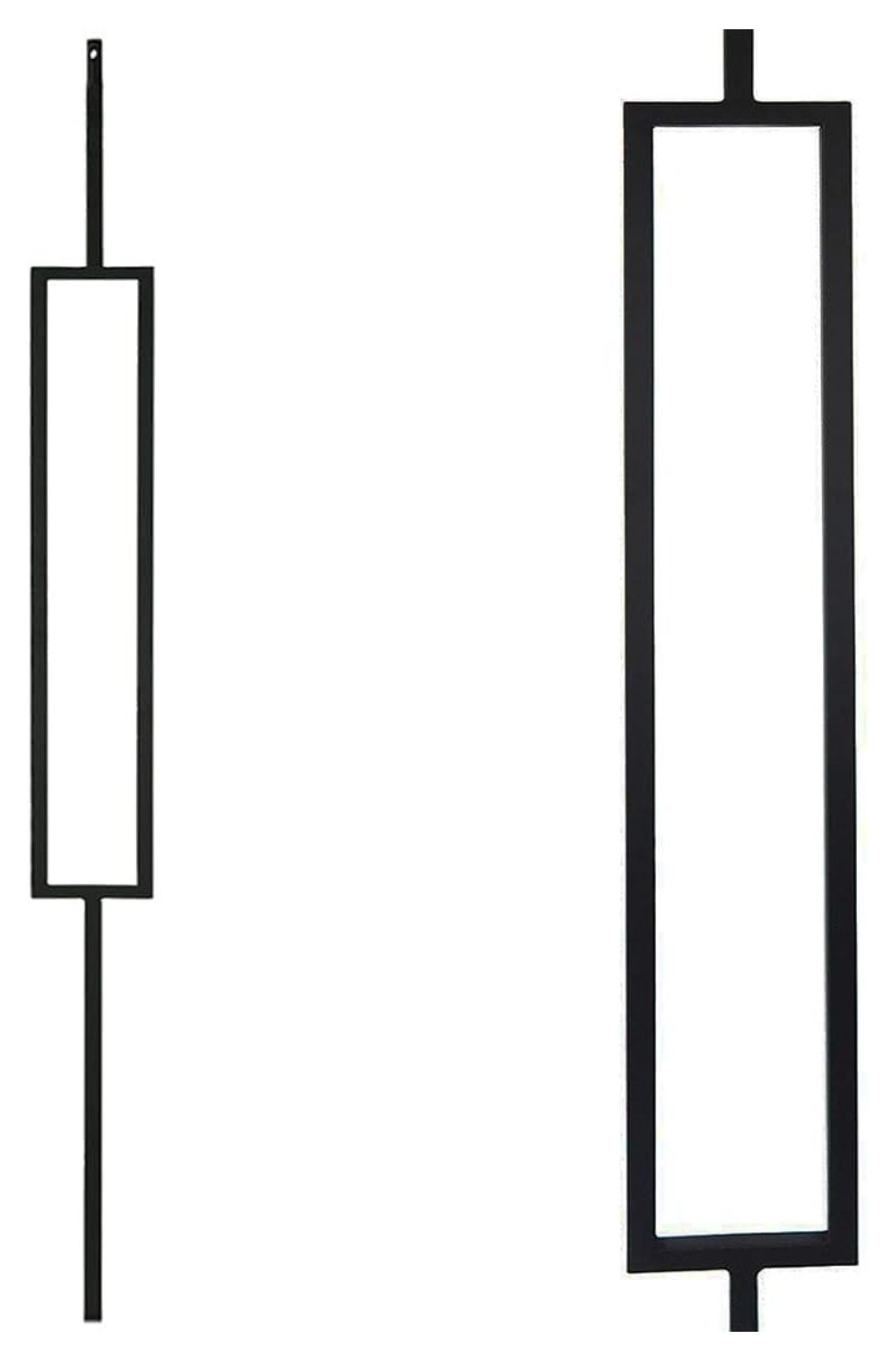 Contemporary Rectangle Stair Wrought Iron Balusters (Contractor 10-Pack ...