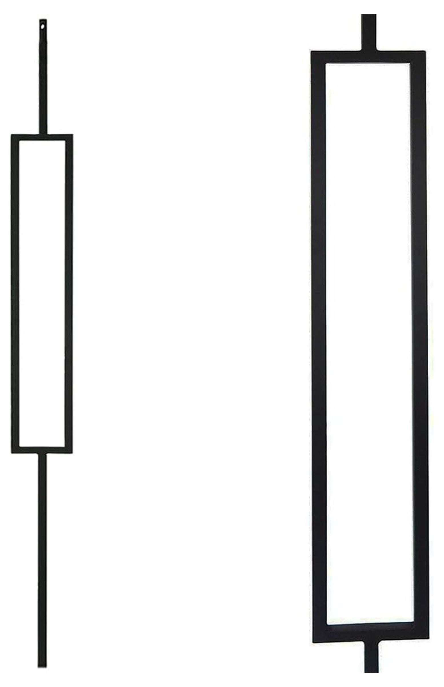 Contemporary Rectangle Stair Wrought Iron Balusters (Contractor 10-Pack ...