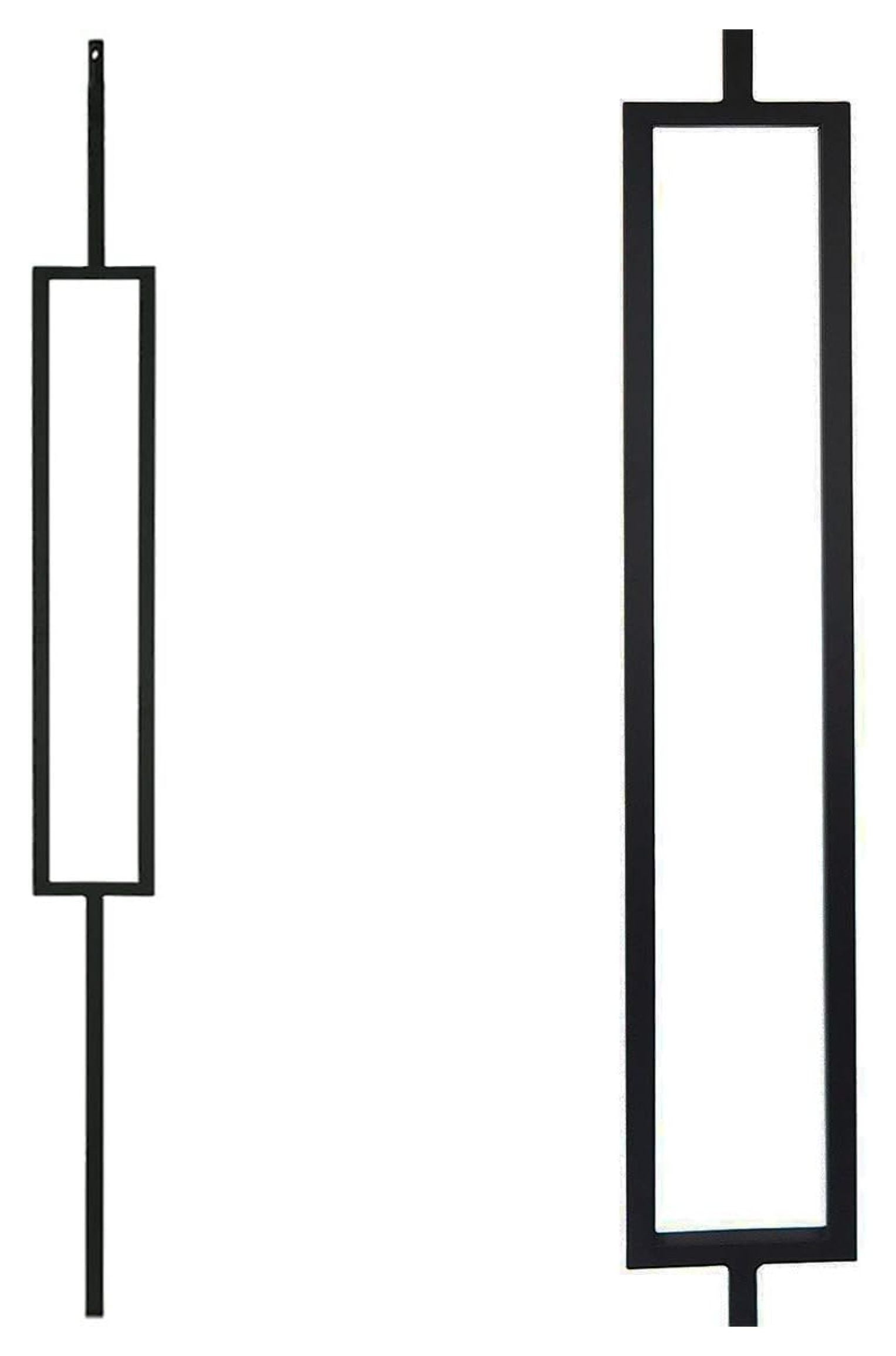 Contemporary Rectangle Stair Wrought Iron Balusters (Contractor 10-Pack ...