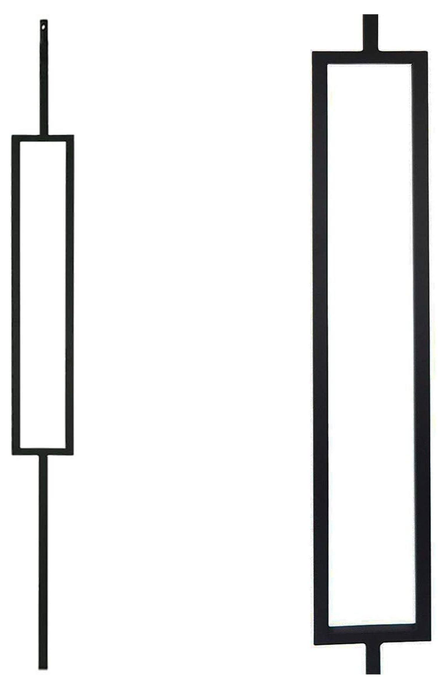 Contemporary Rectangle Stair Wrought Iron Balusters (Contractor 10-Pack ...
