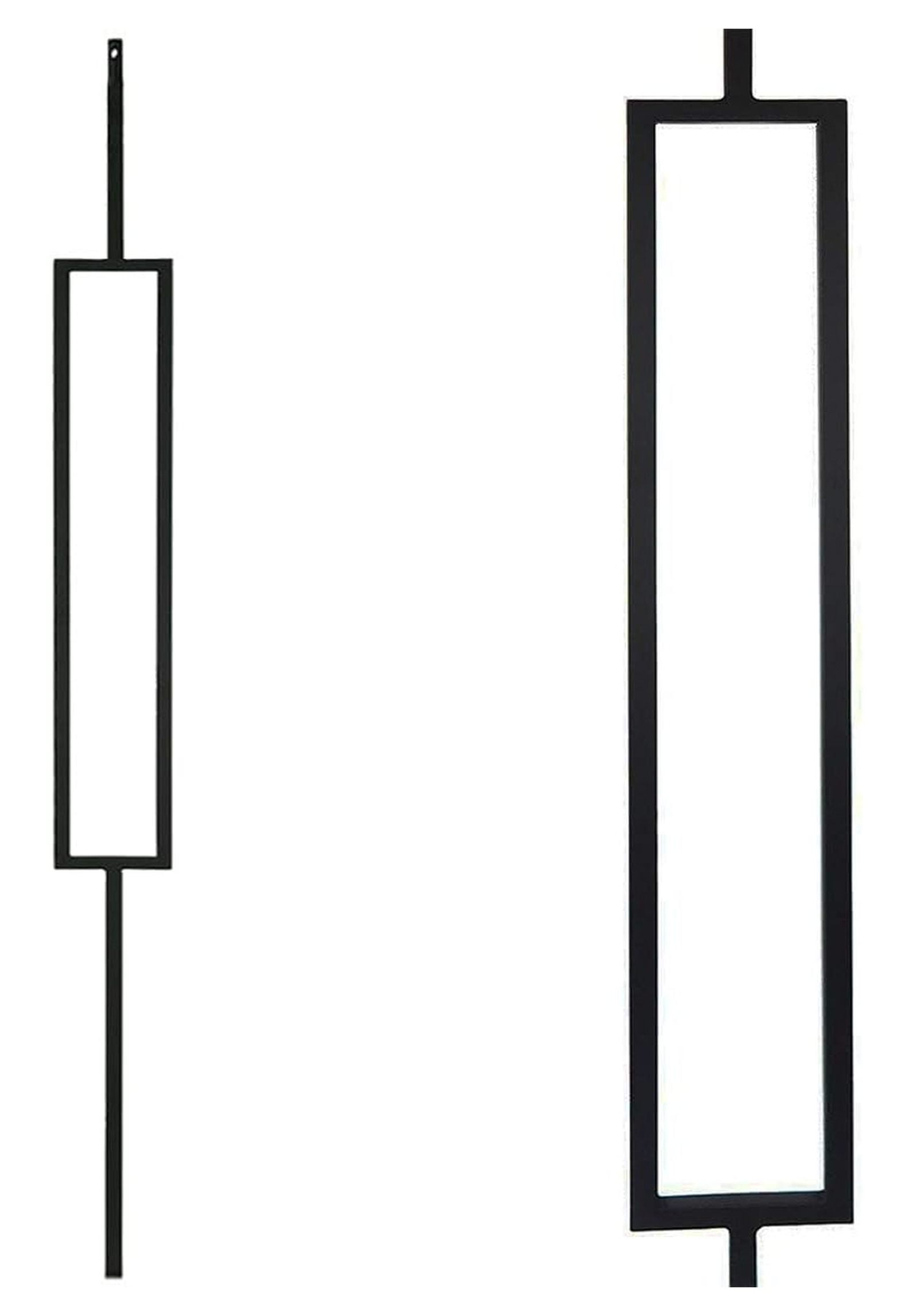Contemporary Rectangle Stair Wrought Iron Balusters (Contractor 10-Pack ...