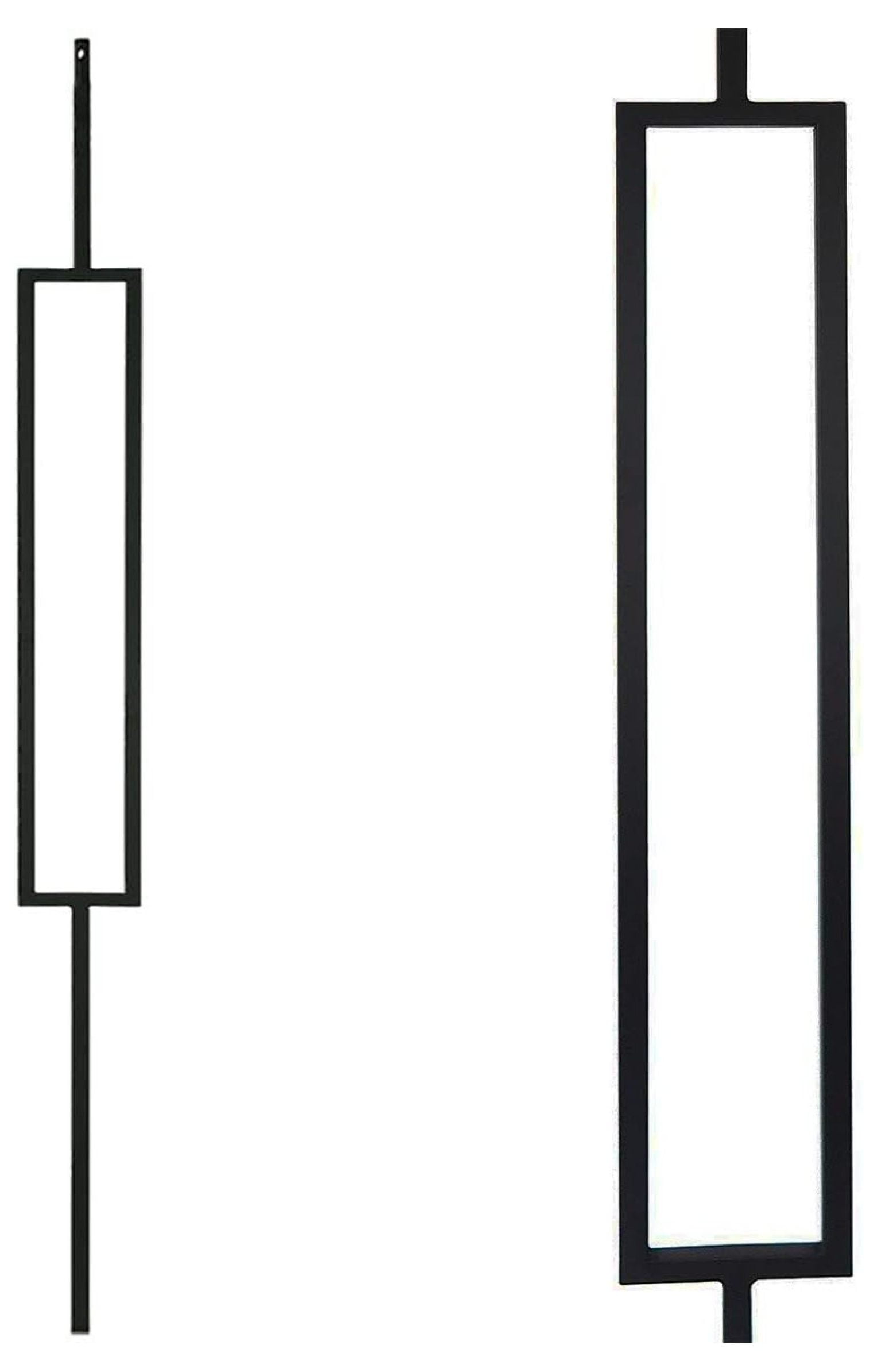 Contemporary Rectangle Stair Wrought Iron Balusters (Contractor 10-Pack ...