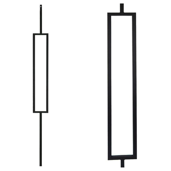 Contemporary Rectangle Stair Wrought Iron Balusters (Contractor 10-Pack ...