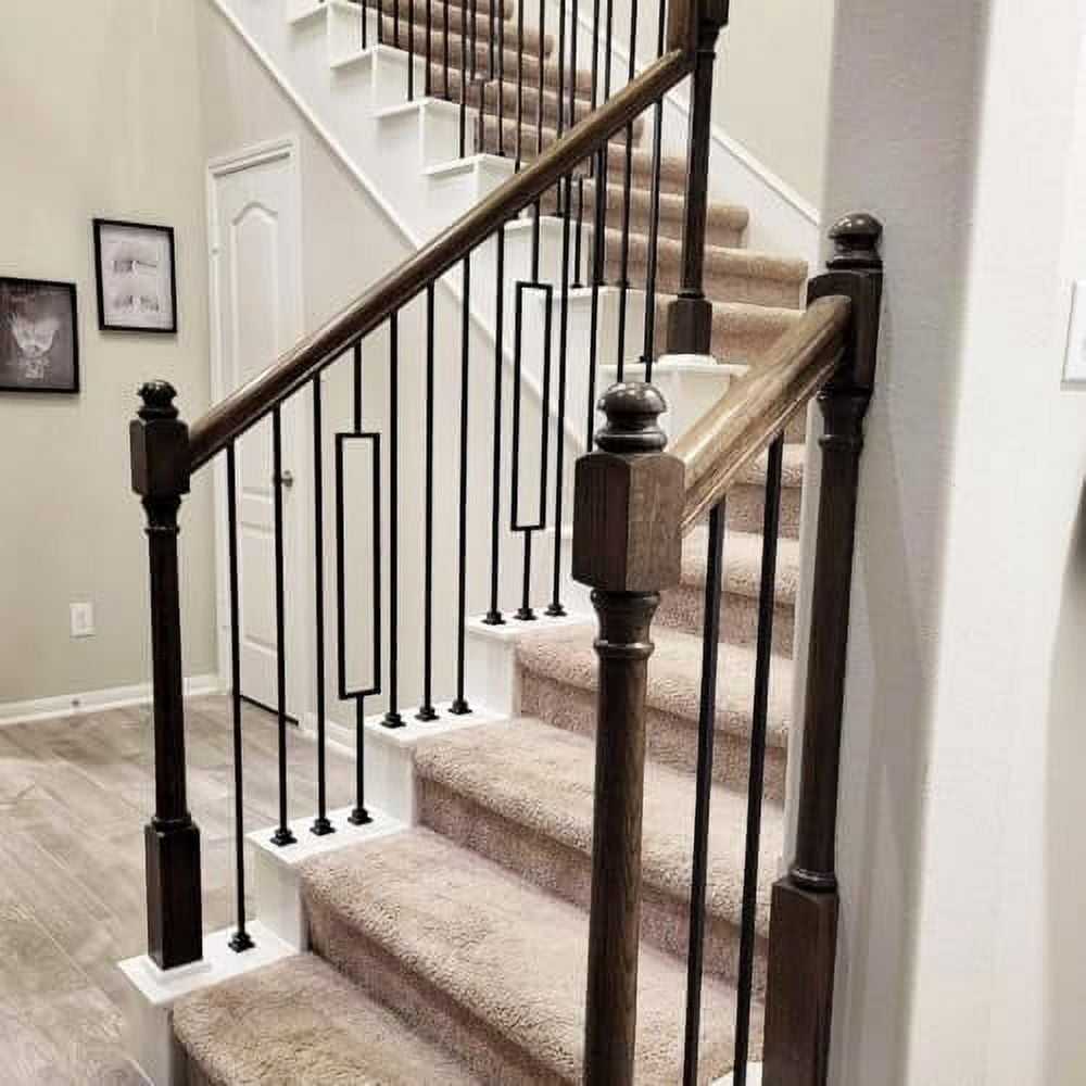 Contemporary Rectangle Stair Wrought Iron Balusters (Contractor 10-Pack ...