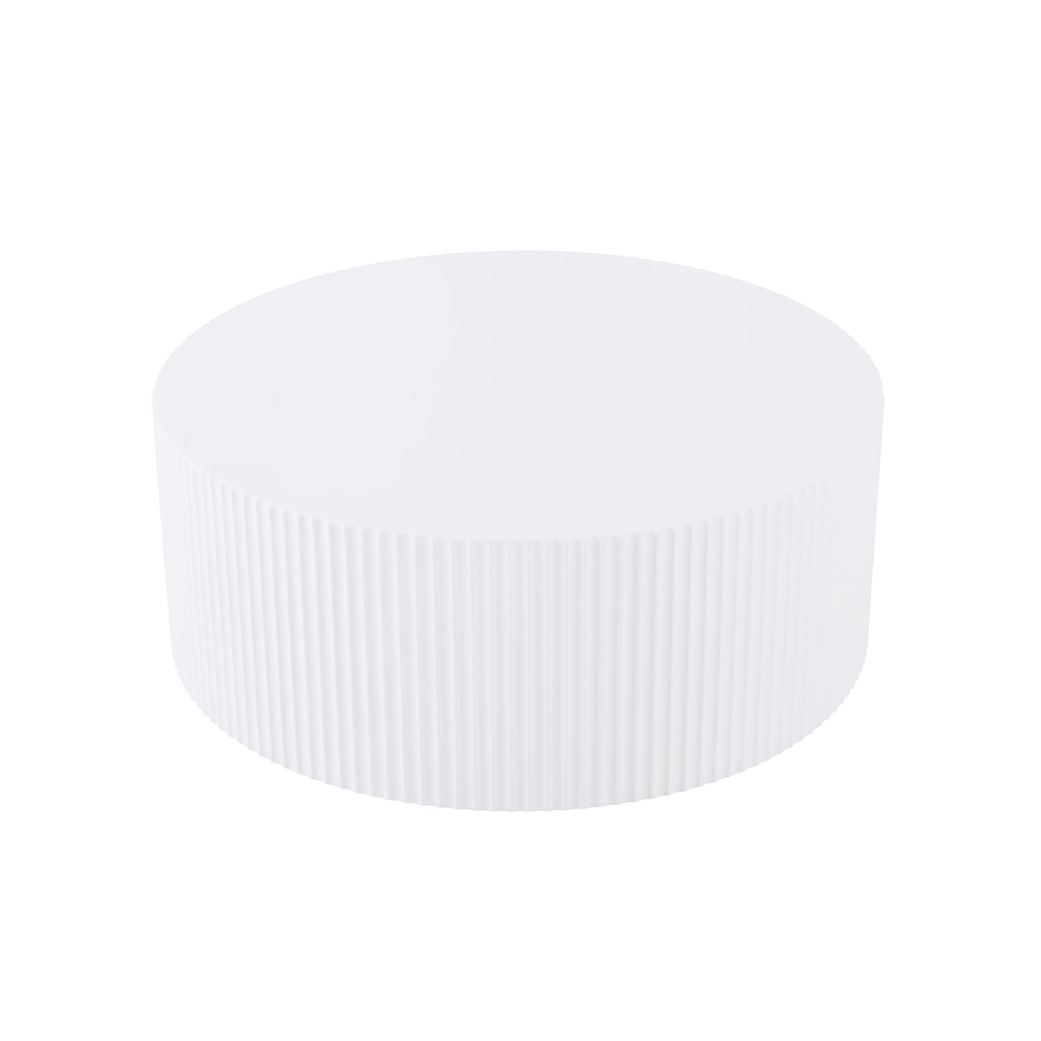 Contemporary Round Coffee Table with Handcrafted Relief, φ35.43inch ...