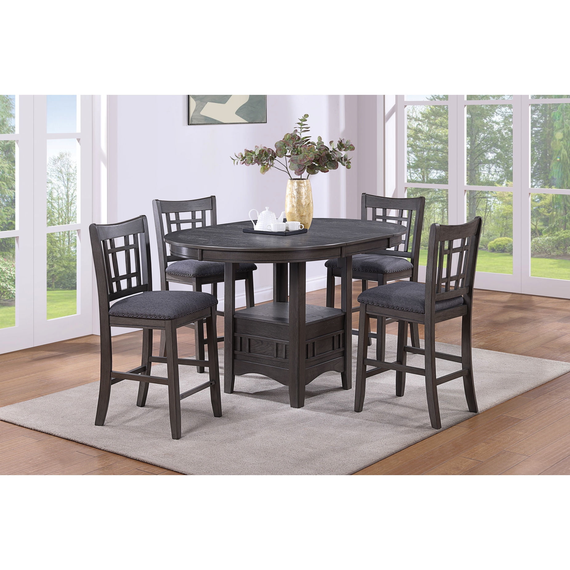Contemporary Round Dining Set | Seats 4 for Casual Dining in Dining ...