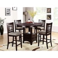 Contemporary Round Dining Set | Seats 4 in Home Dining | Solid Wood, Drop Leaf Table | Resolves ...