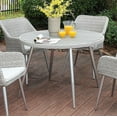 Shivani Contemporary Round Patio Table , Silver - Walmart.com