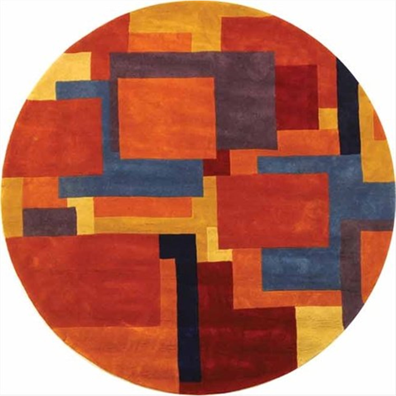 Contemporary Rug - Soho Wool Pile -Beige/Multi Style-B-Color:Beige ...