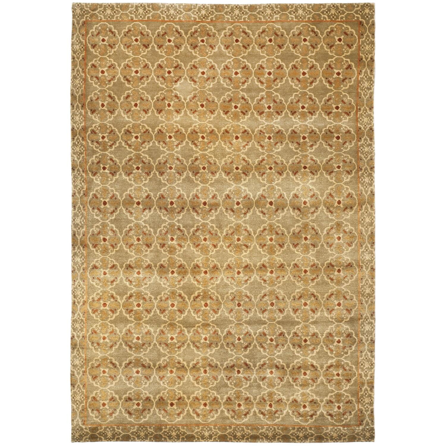 Contemporary Rug - Thomas O'Brien 100 Knot/Wool/Silk -Terracotta-Color ...