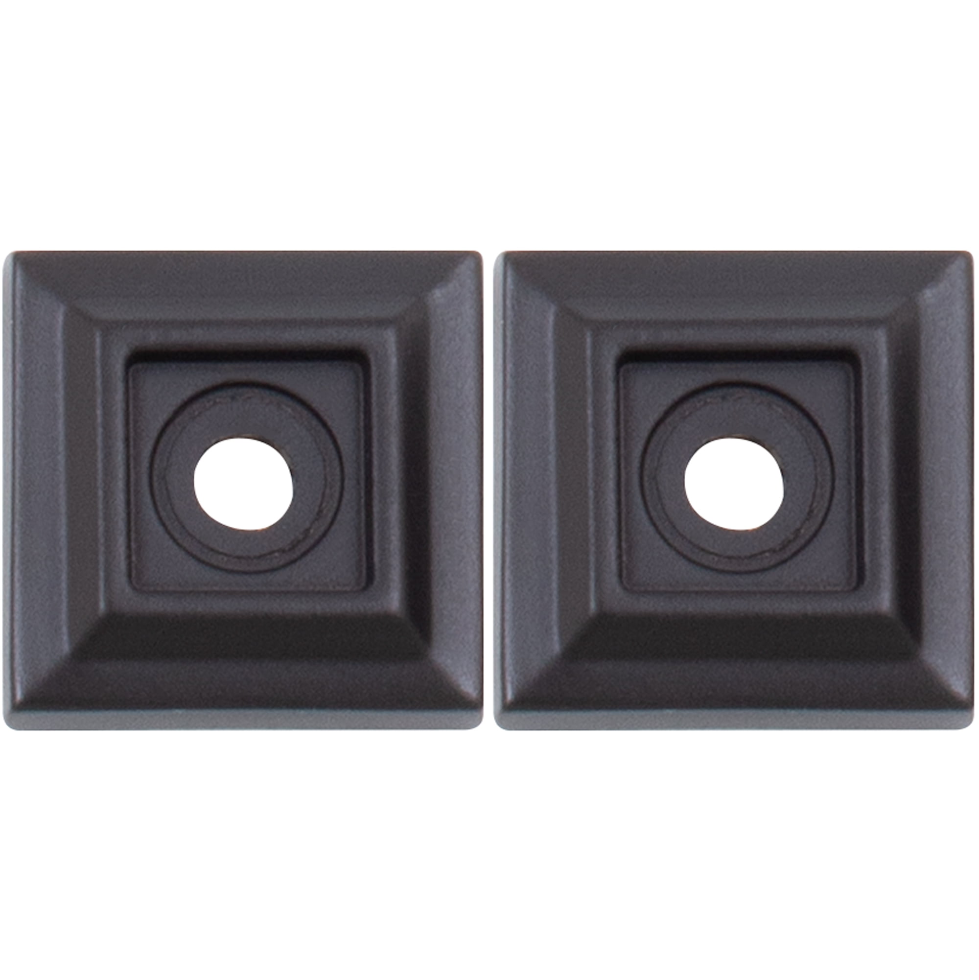 Contemporary Square Backplate, 7/8" x 7/8", 2-Pack, Matte Black by ...
