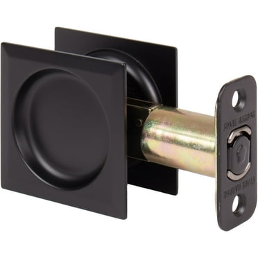 Tall Square Pocket Door Lock, Passage (Hall/Closet) Latch, Satin Nickel ...