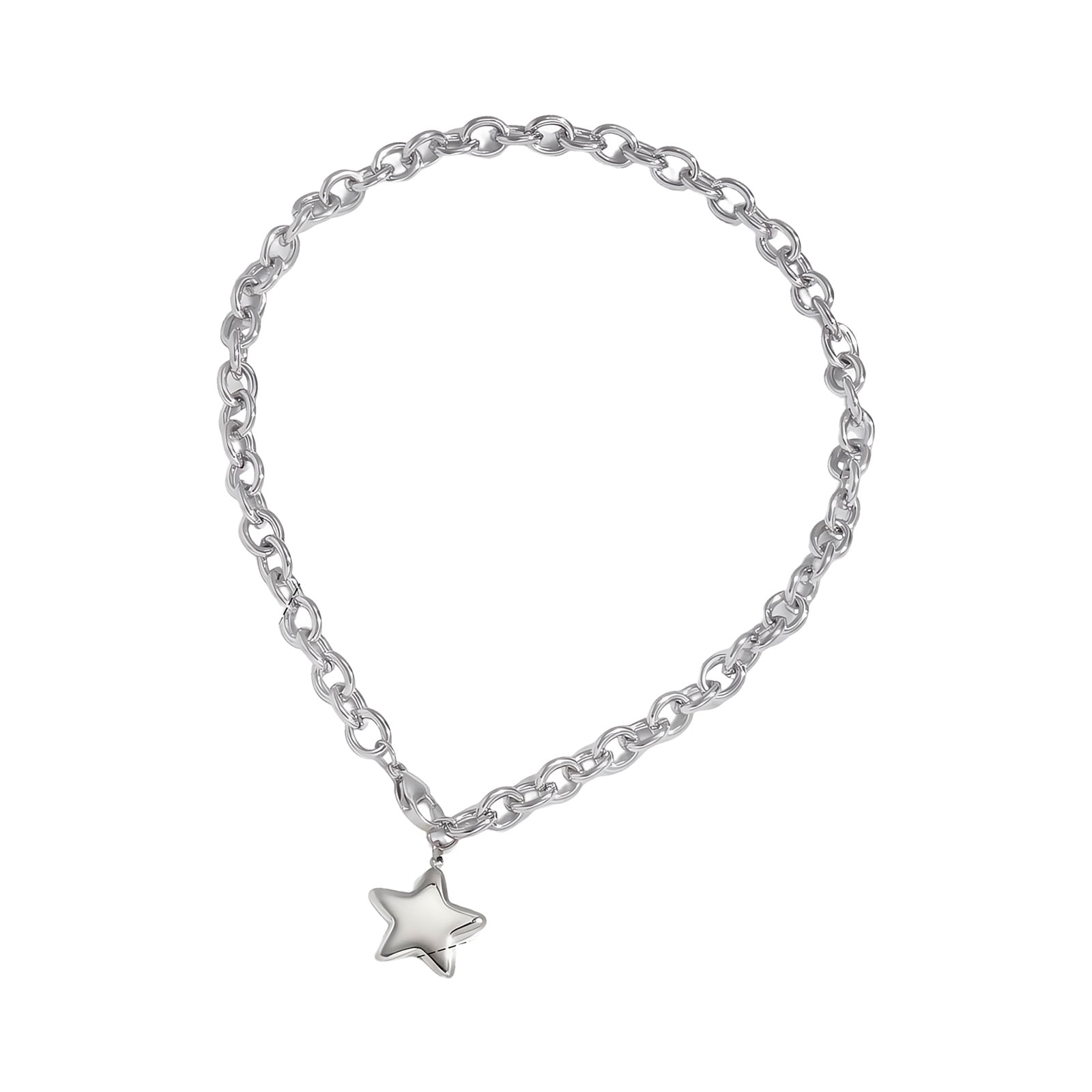 Contemporary Star Motifs Clavicle Chain Corrosions Resistant Stainless ...