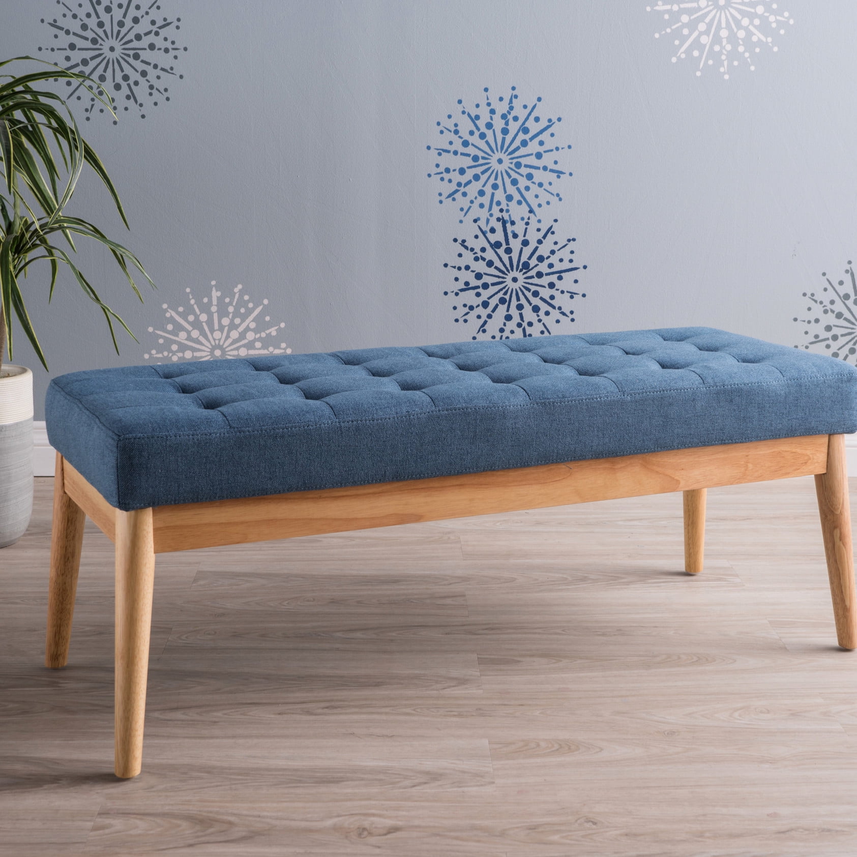 Contemporary Style Button-Tufted Bench | Fits in with Modern Interior ...