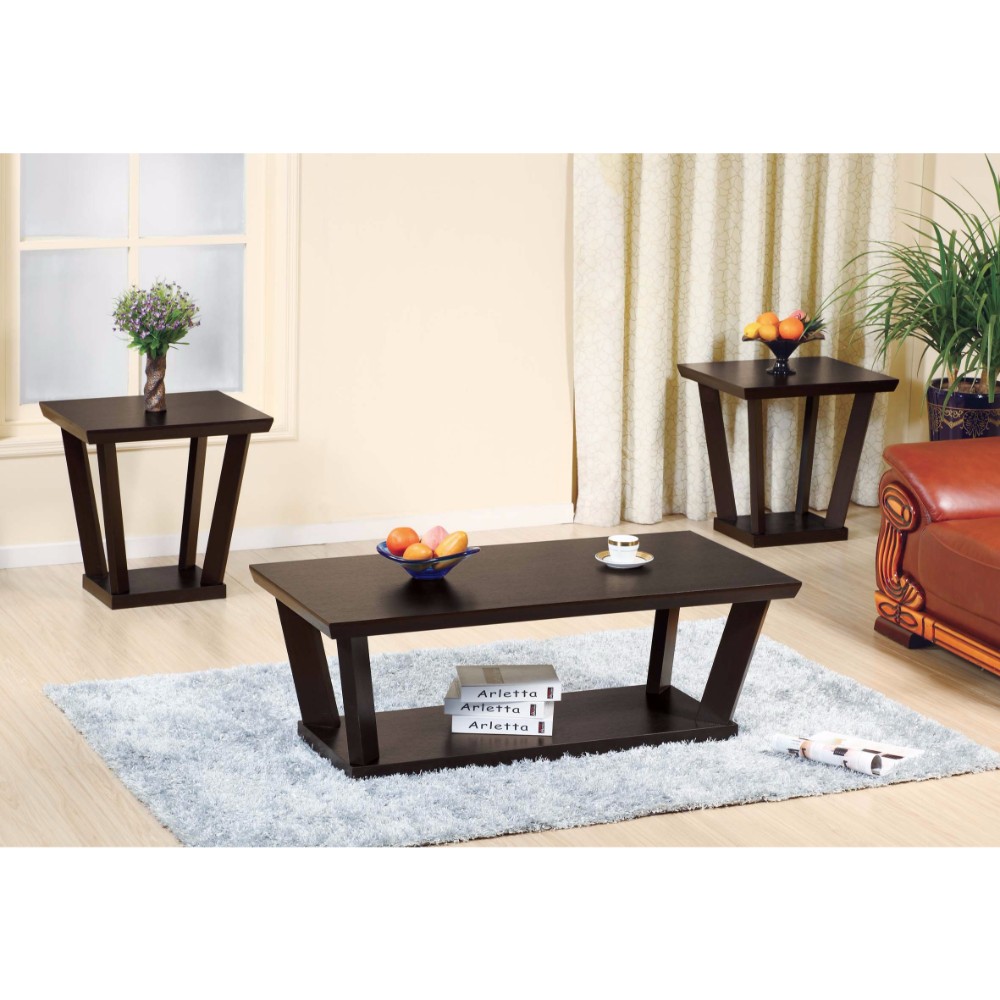 Contemporary Style Coffee & End Table, Set of 3 - Walmart.com