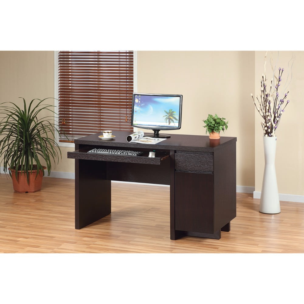Contemporary Style Computer Desk With One Storage Cabinet. - Walmart.com