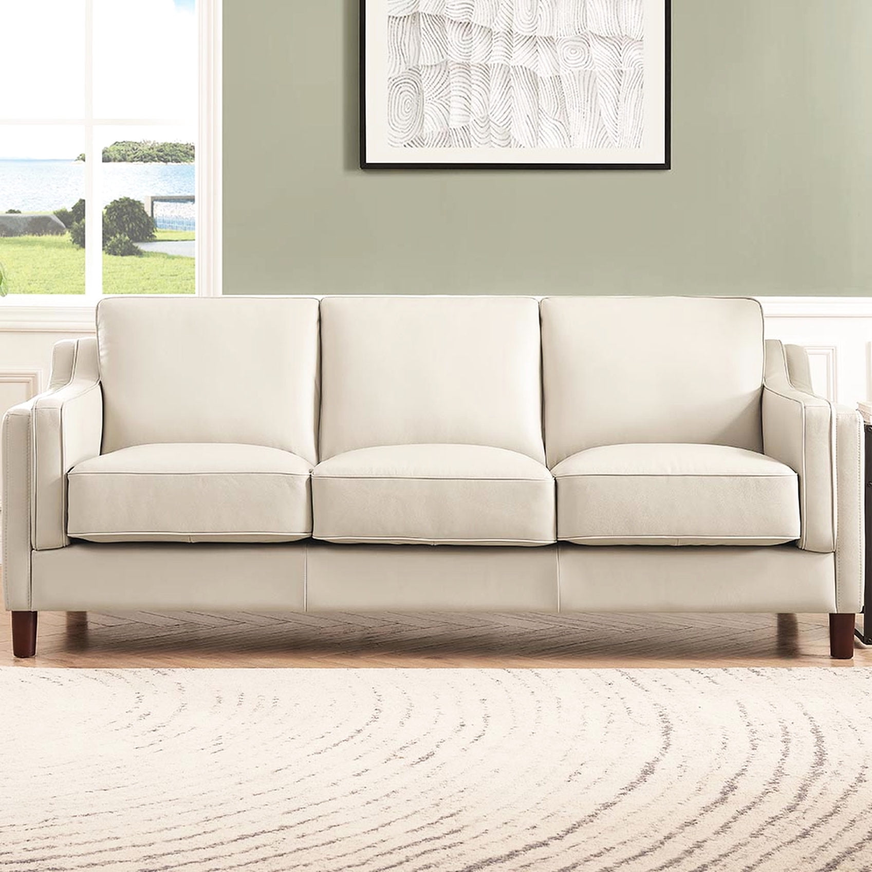 Contemporary Style & Double-sloped Track Arms / Chic Sofa for Primary ...