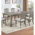 Contemporary Style Light Grey Dining Table | Ideal for Dining Room Use | Acacia on MDF Structure ...