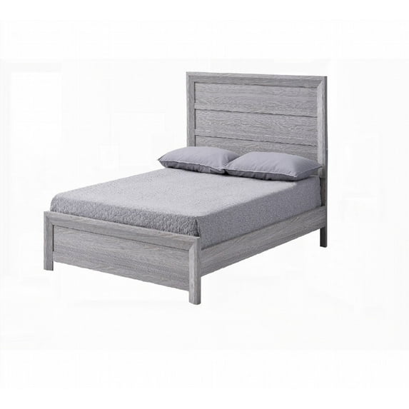 Contemporary Style Rustic 1Pc Wooden Bedroom Twin Size Gray Finish ...
