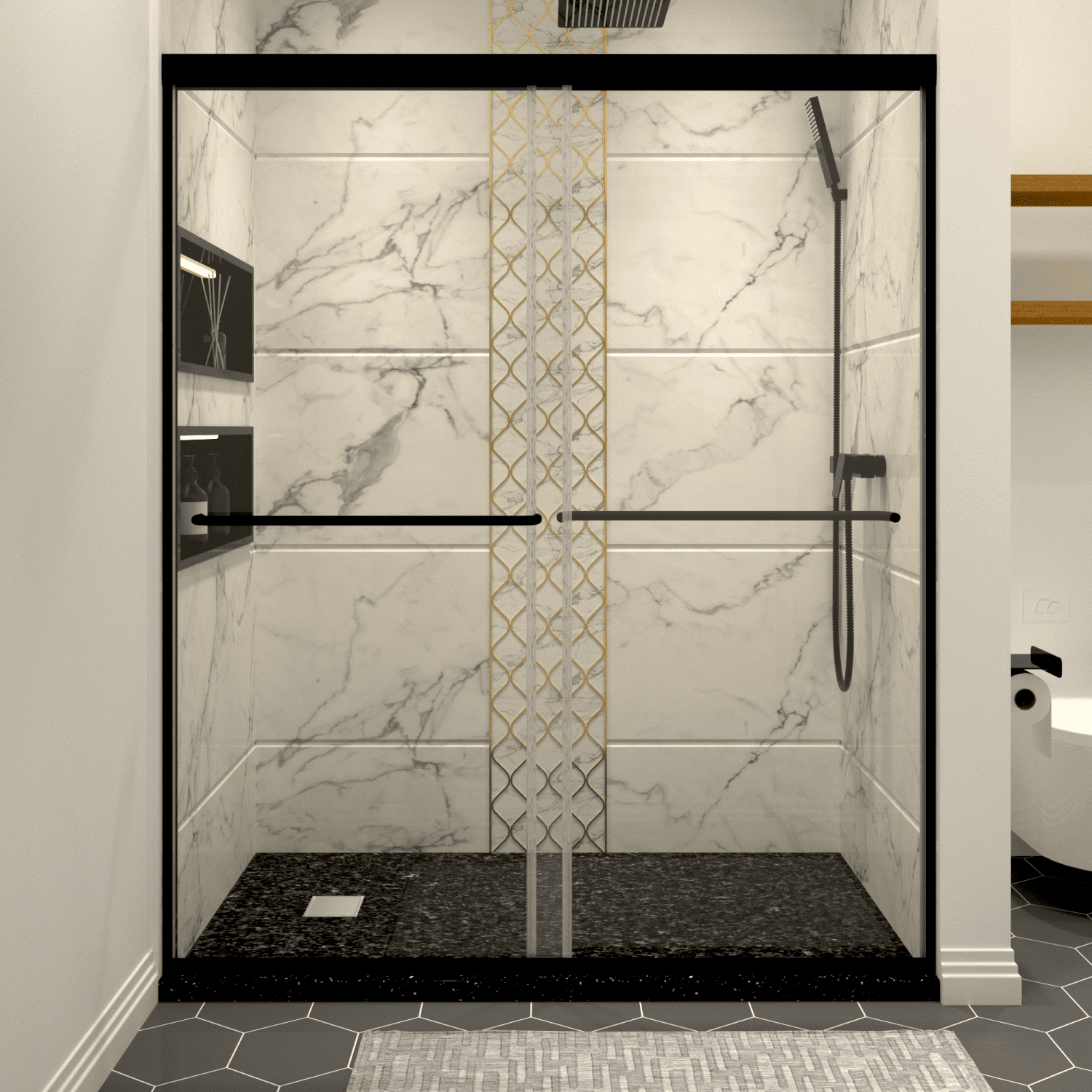 Contemporary Stylish Glass Shower Doors - Choose from Sliding Frameless or Framed Options for a ...