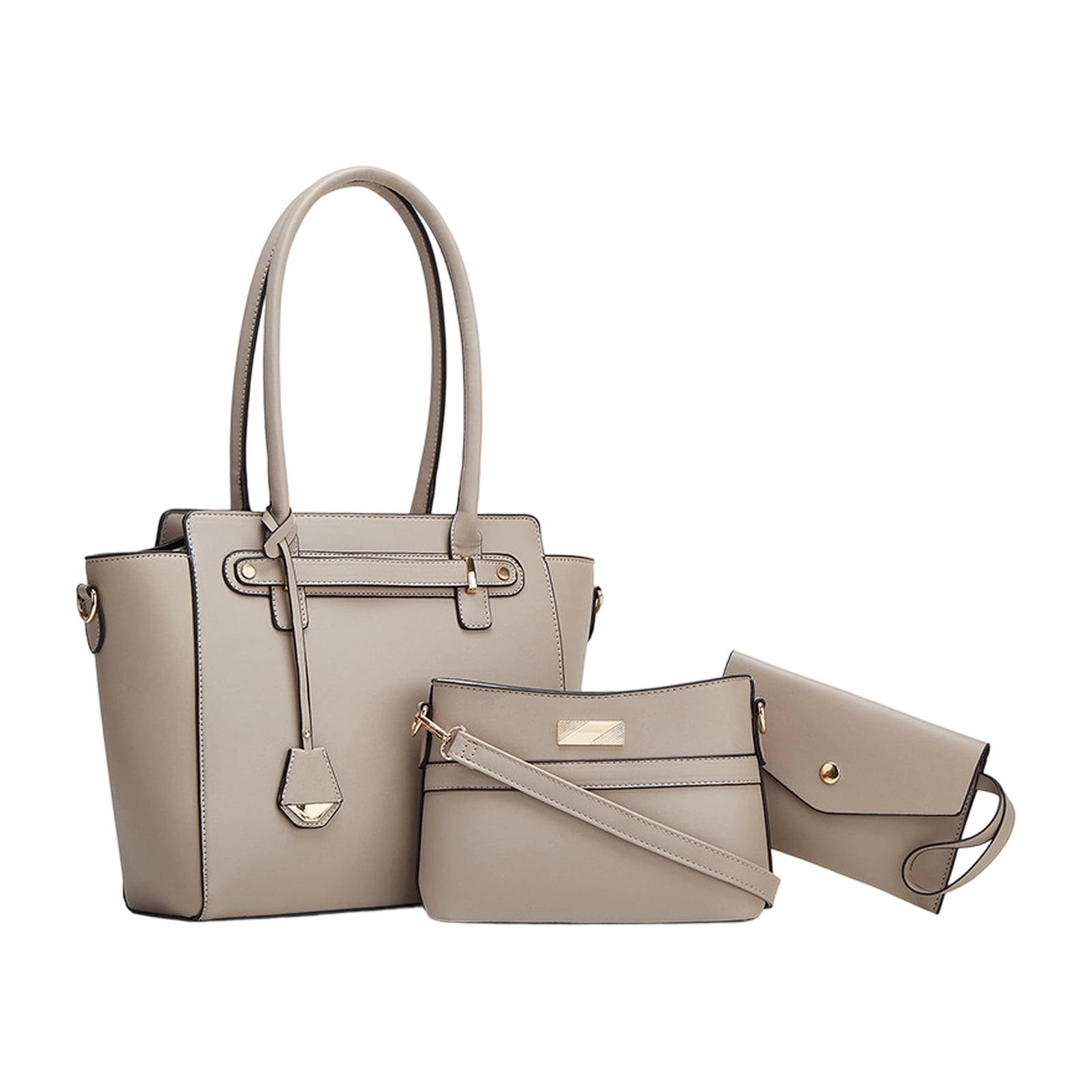 Contemporary Top Handle Bag With Detachable Strap And Functional Layout ...