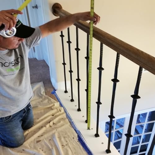 Contemporary Triple Rectangle Stair Iron Balusters (5-Pack) Modern ...