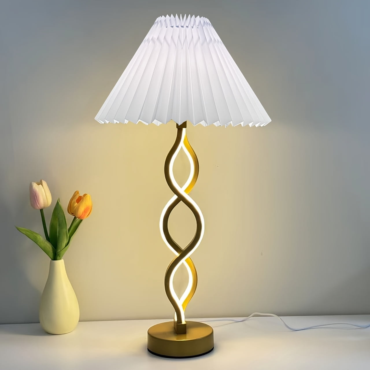 Contemporary USB-Powered Table Lamp - Dimmer & Adjustable Color ...