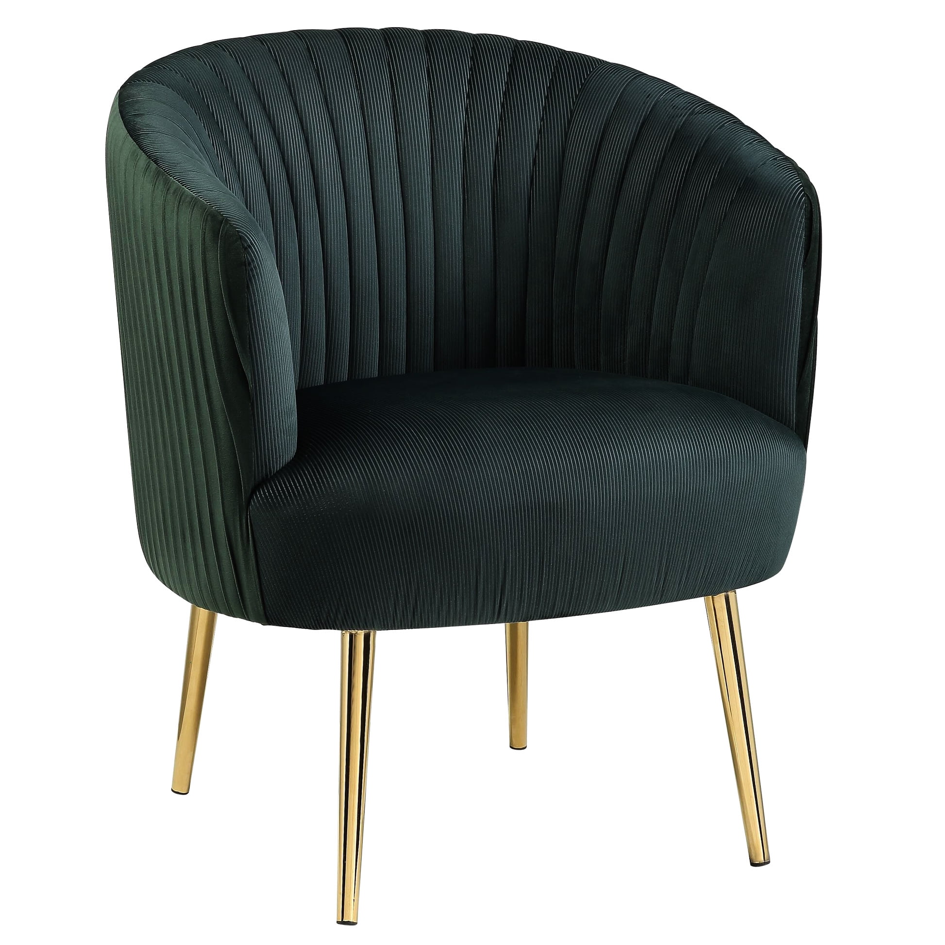 Contemporary Velvet Accent Chair With Vertical Tufting And Calming For ...