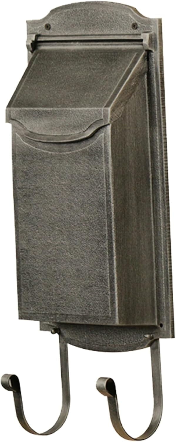 Contemporary Vertical Swedish Silver Wall-Mounted Mailbox - Walmart.com