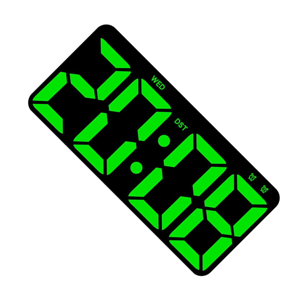 Contemporary Wall Mount Digital Clock with Brightness Adjustment and ...