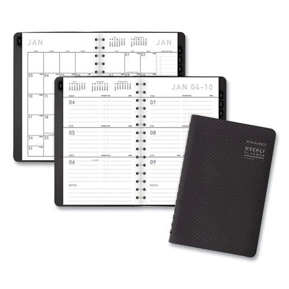 Contemporary Weekly/Monthly Planner, Open-Block Format, 8.5 x 5.5 ...