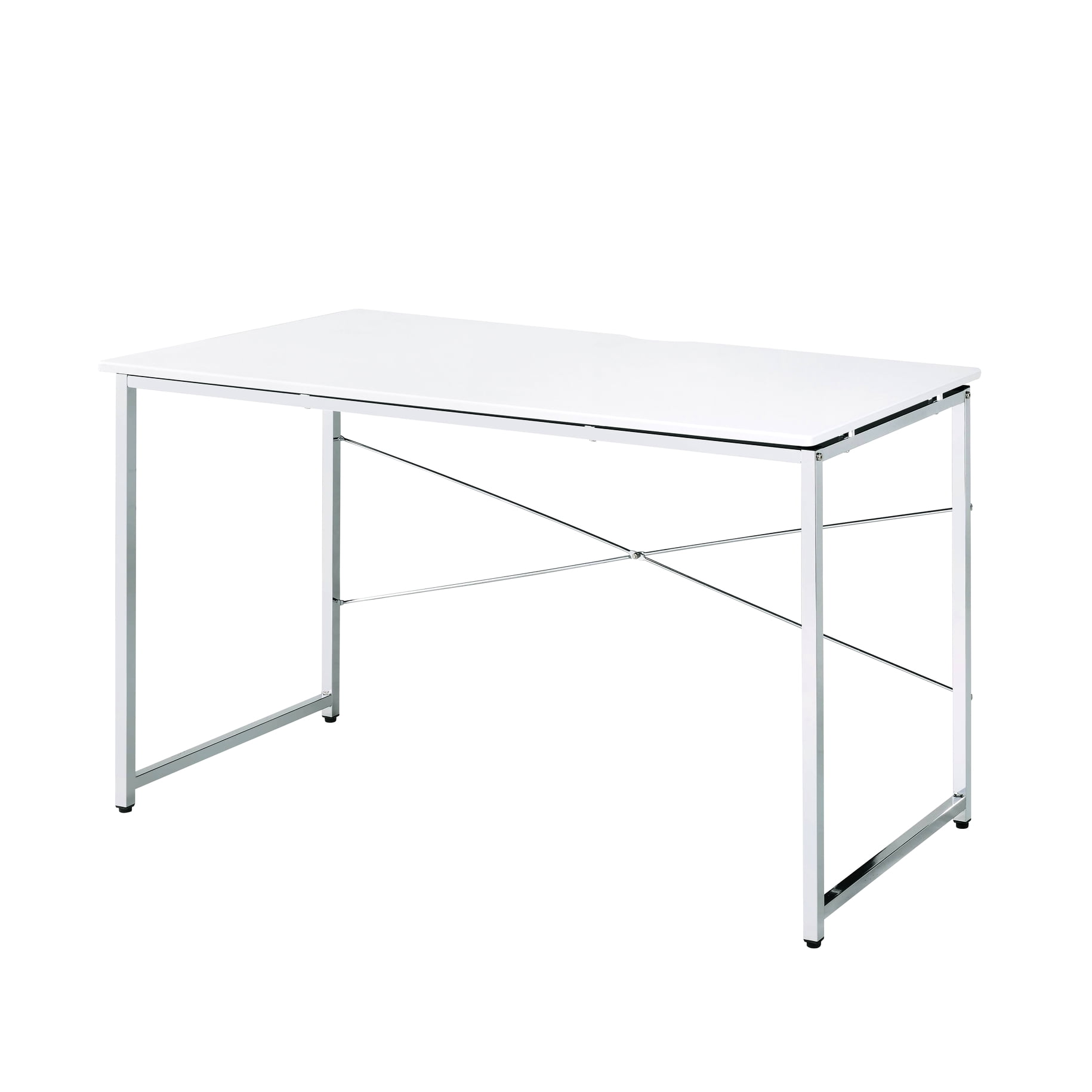 Contemporary White And Office Desk With Sled Style Base - Stable ...