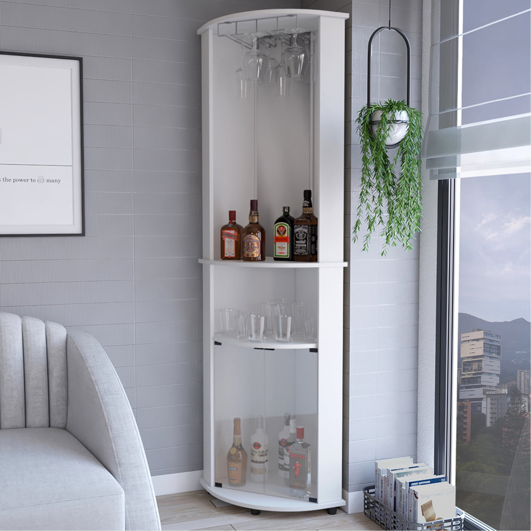 Contemporary White - Utilize Room Corners - Dining Area - Vertical ...