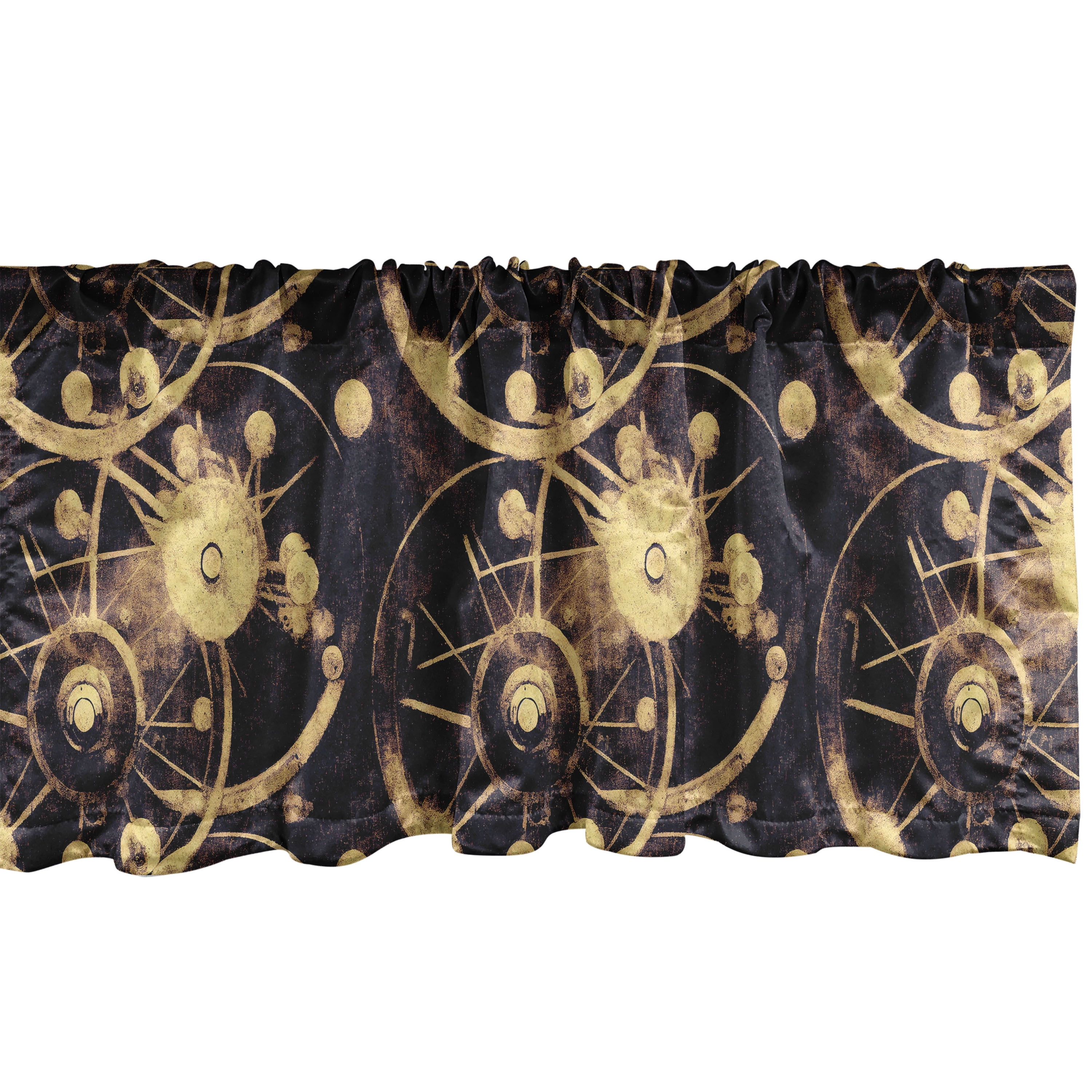 Contemporary Window Valance, Abstract Round Shapes Circular Motifs ...