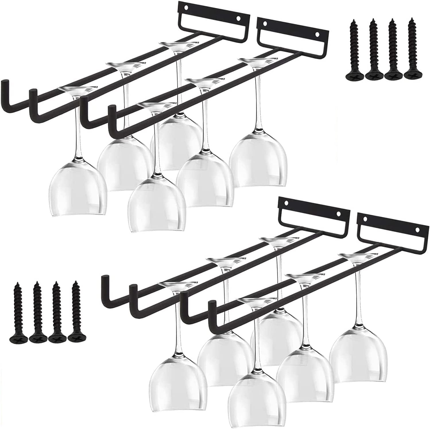Contemporary Wine Glass Rack for Home Bar Cafe Office, Elegant Design ...
