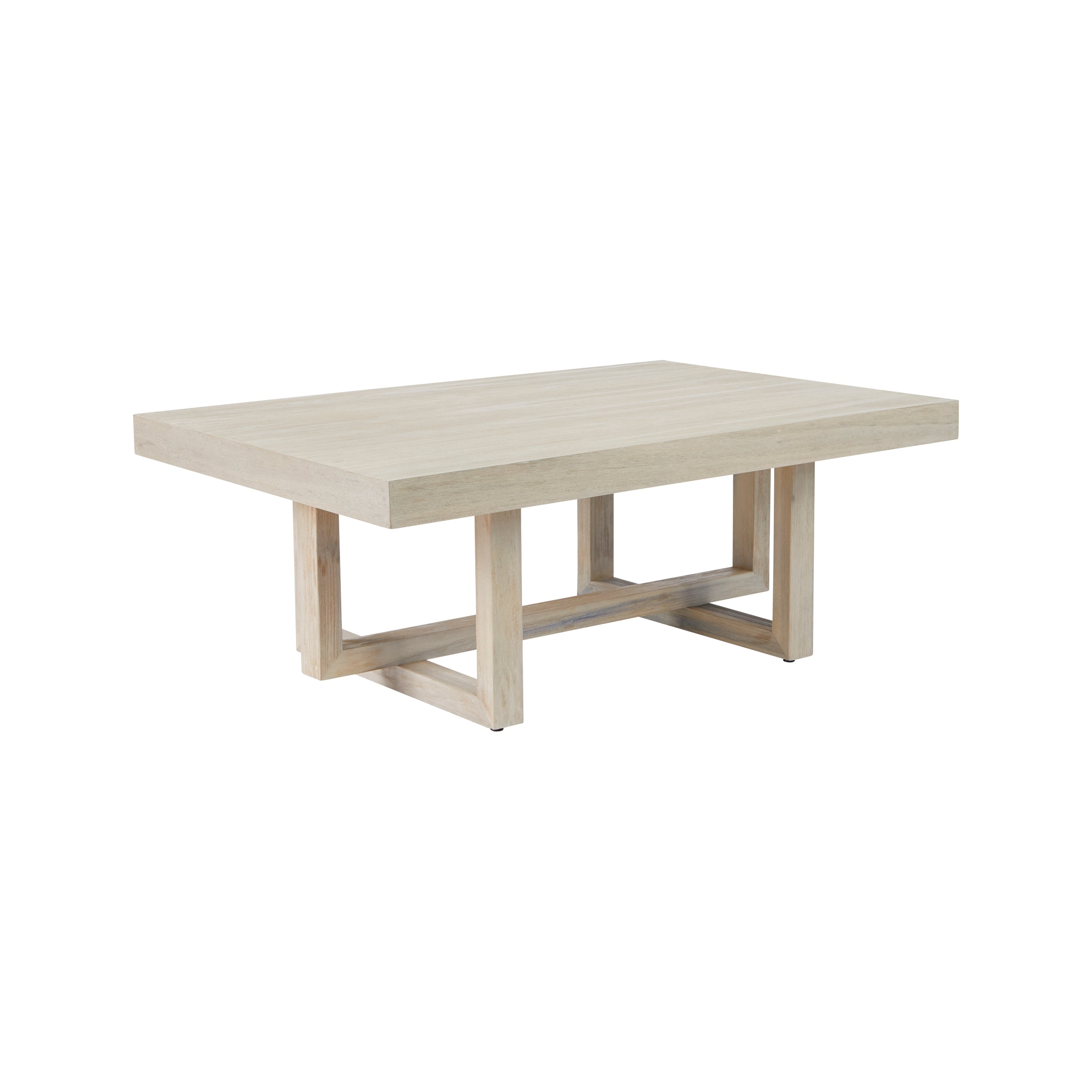 Contemporary Wood Coffee Table in Barley Natural - Walmart.com