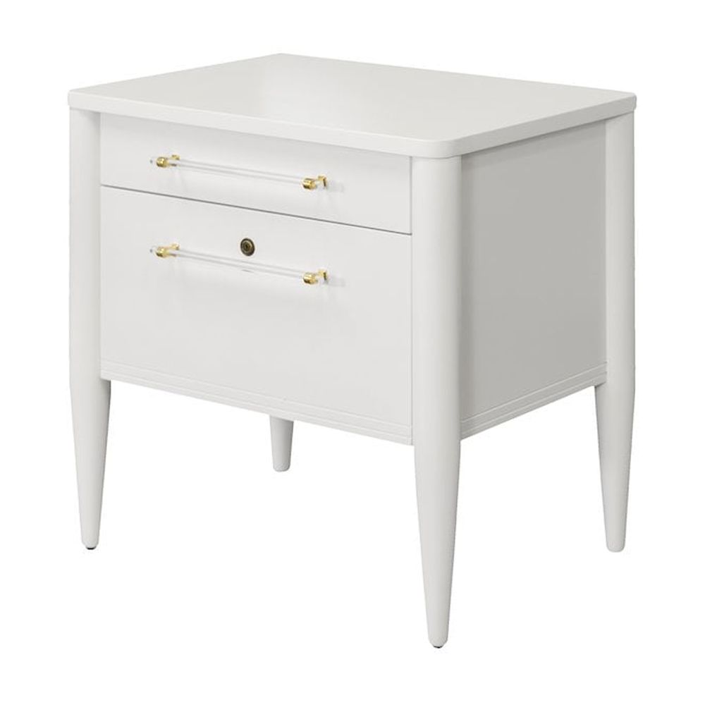 Contemporary Wood Lateral File Office Storage Accent Lateral File White ...