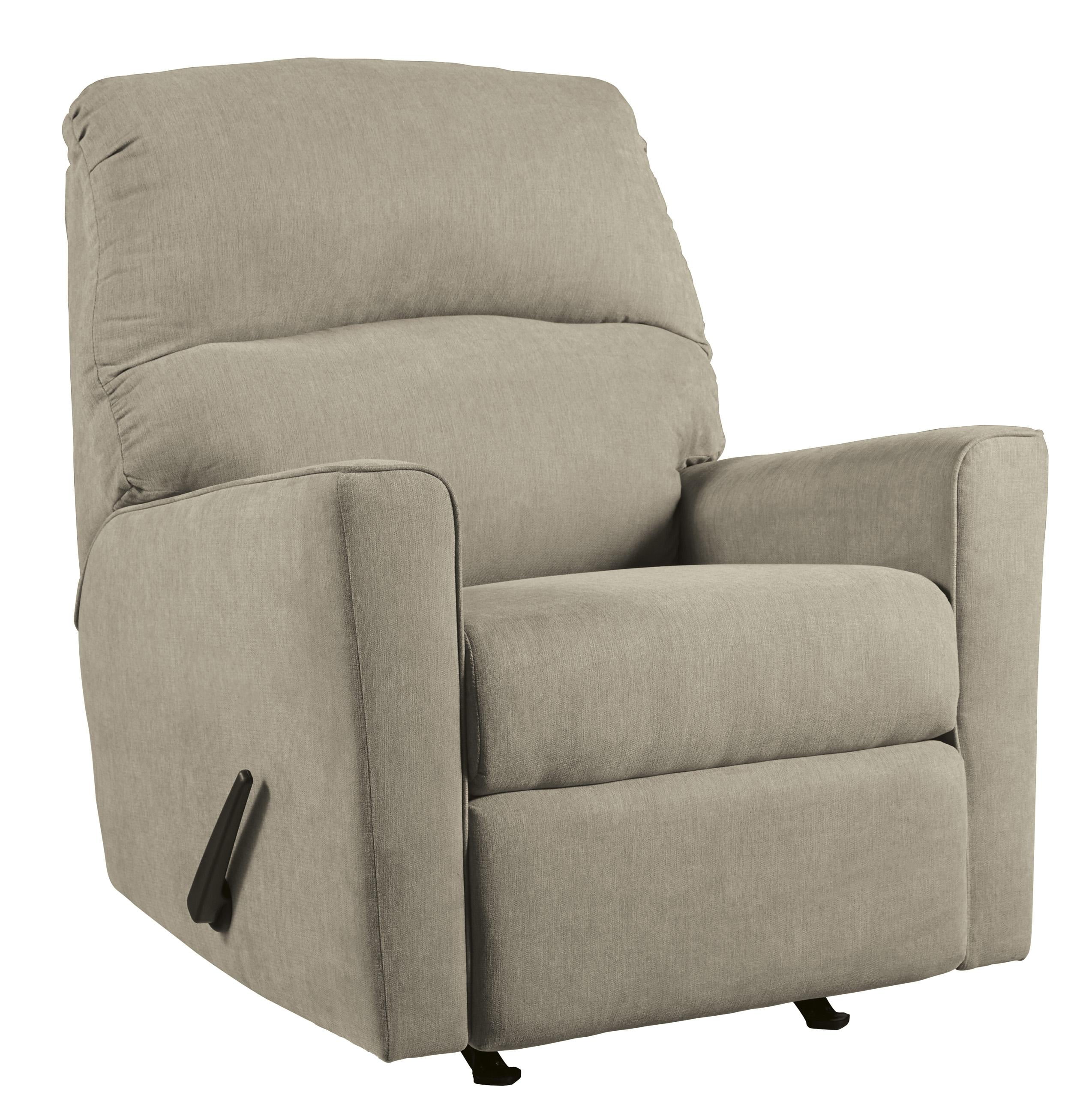 Contemporary Wooden Rocker Recliner with Horizontal Tufted Back, Light ...