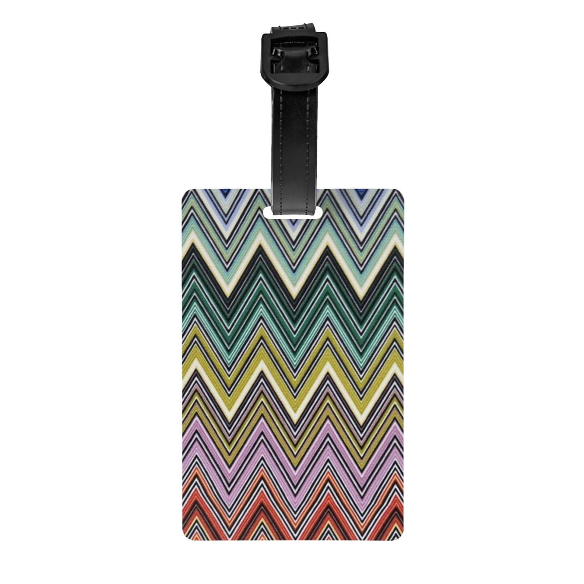 Contemporary Zig Zag Luggage Tag for Suitcases Cute Boho Chic uflage ...