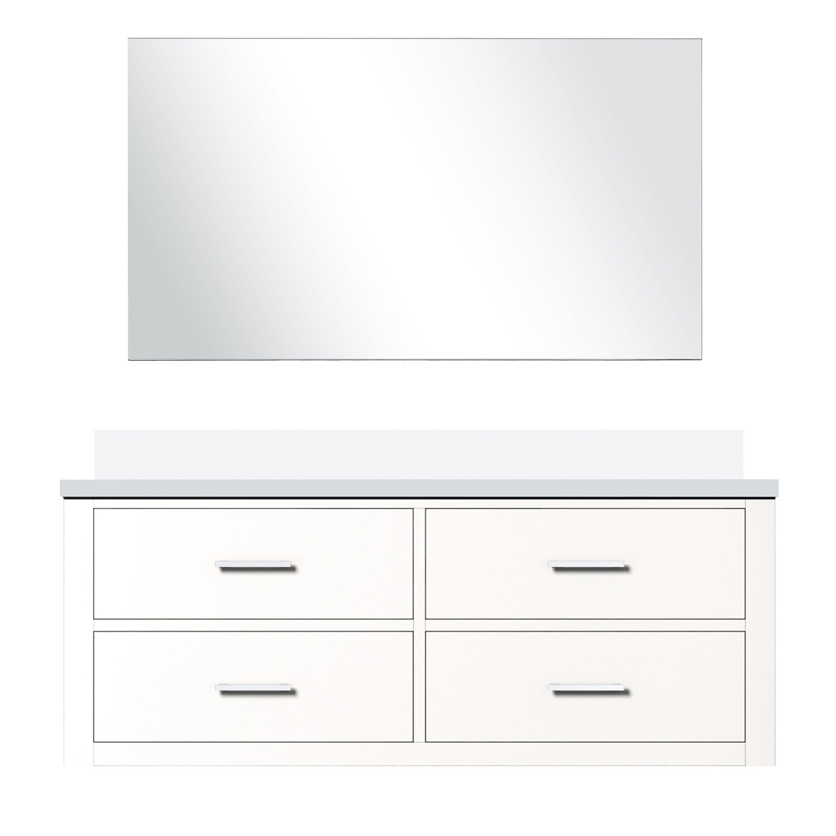 Contemporary and spacious - A 48 - inch bath vanity with MDF filler and ...