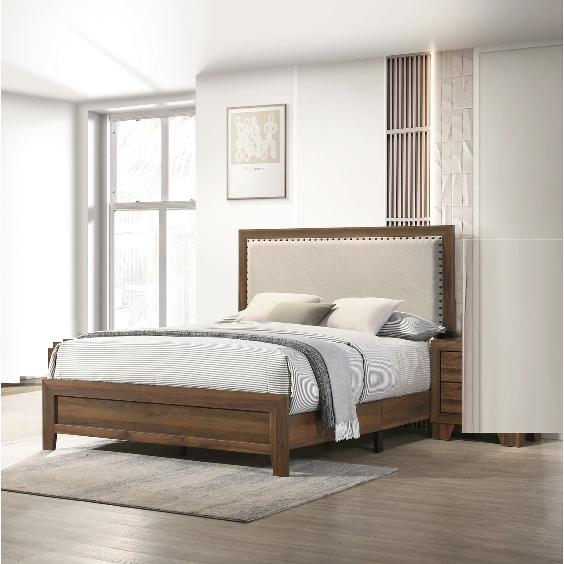 Contemporary bed design, crystal inlay - Elevates the aesthetic of your ...