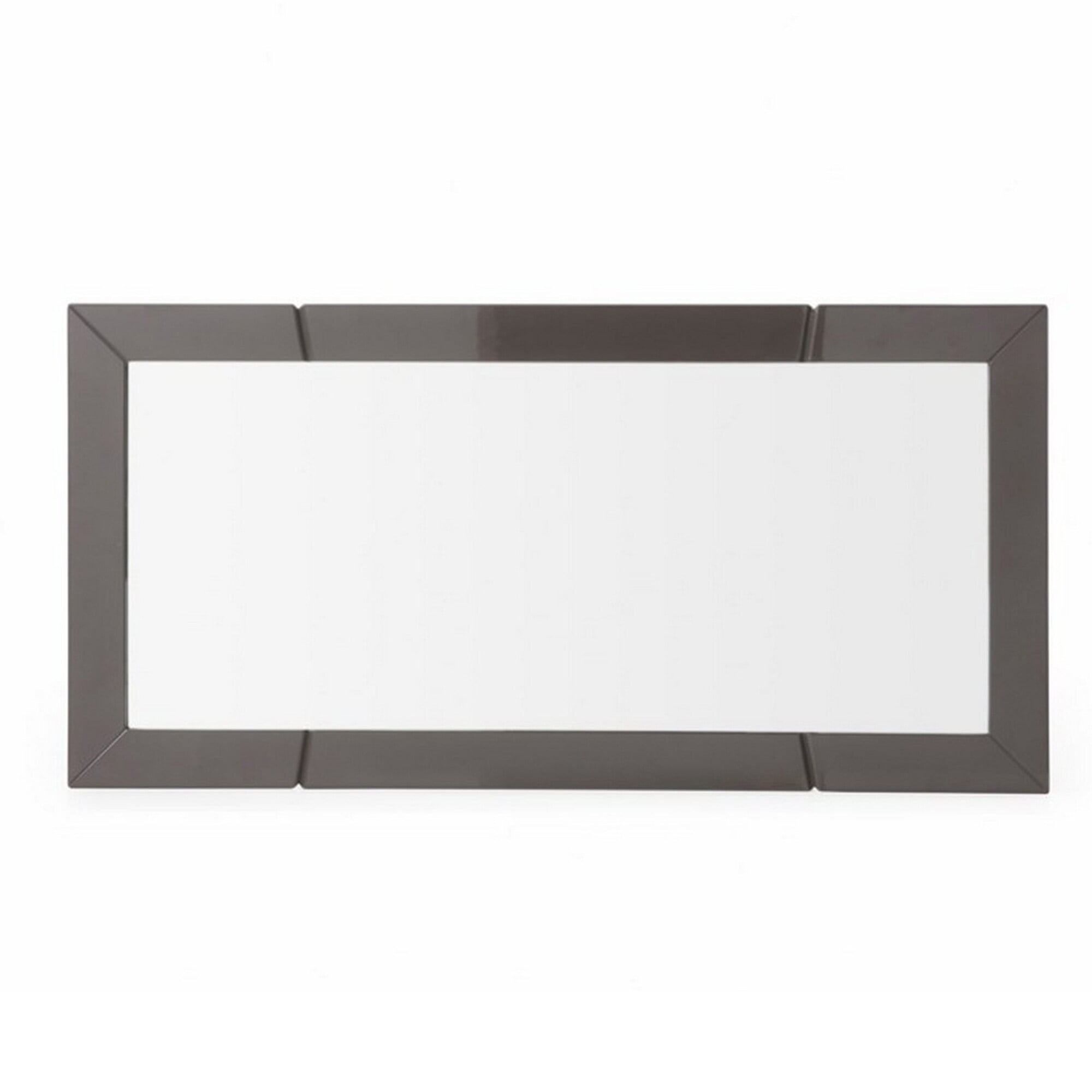 Contemporary style Wall Mirror with Rectangle Framework, Gray - Walmart.com