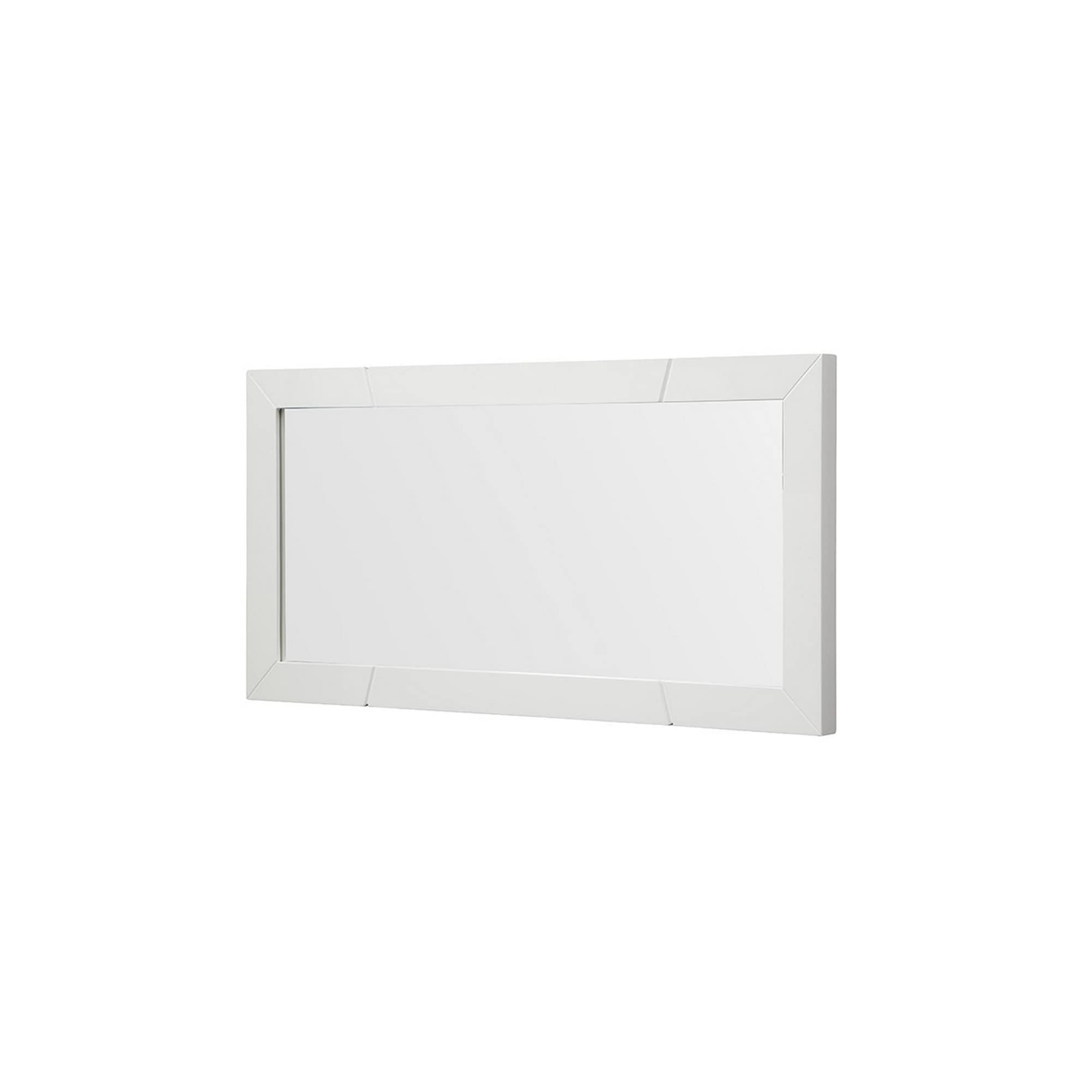 Contemporary style Wall Mirror with Rectangle Framework, White ...