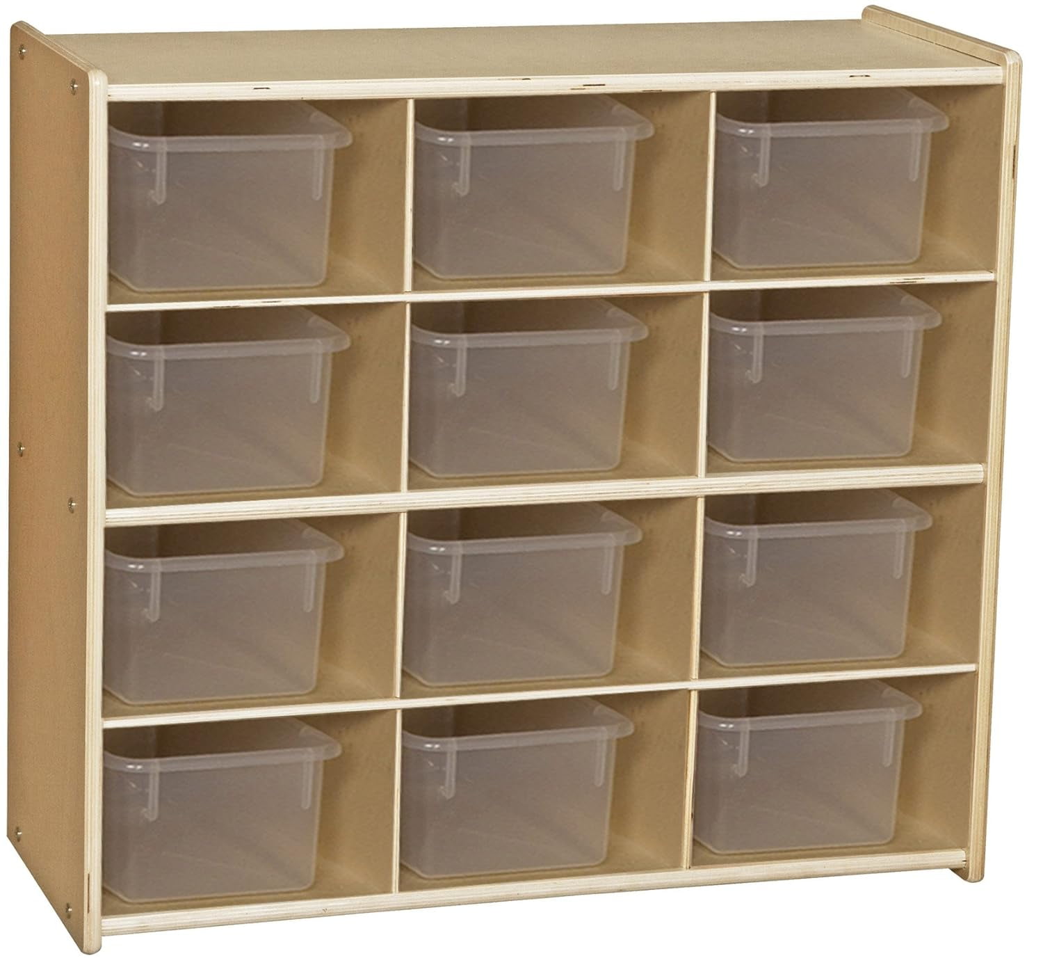 Contender 12 Compartment Storage Unit with Translucent Bins, Cubbies ...