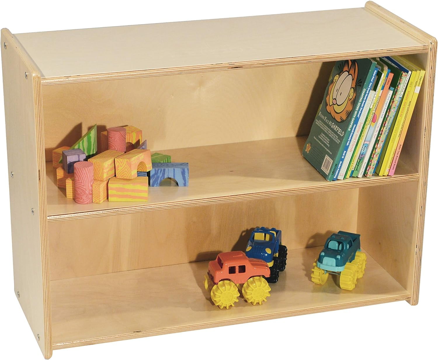 Contender Bookshelf for Kids, Bookcase with 2 Shelves for Storage, Wood ...