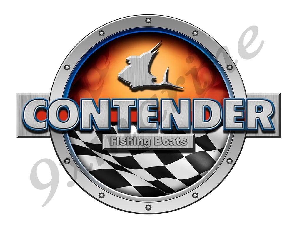 Contender Racing Boat Round Sticker - Name Plate - Walmart.com