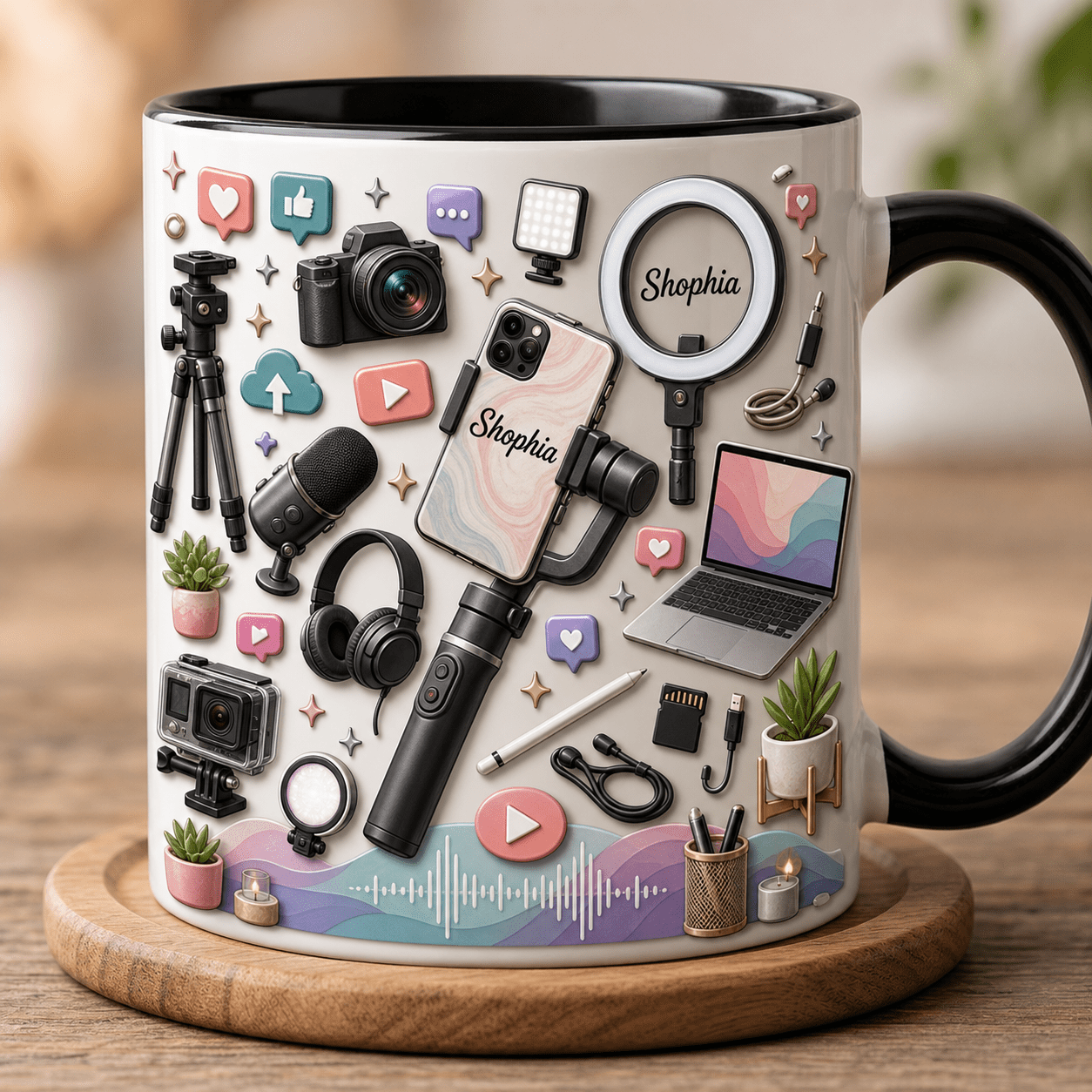Content Creator Mug 2D Printed 3D Effect Personalized Creator Gift for ...