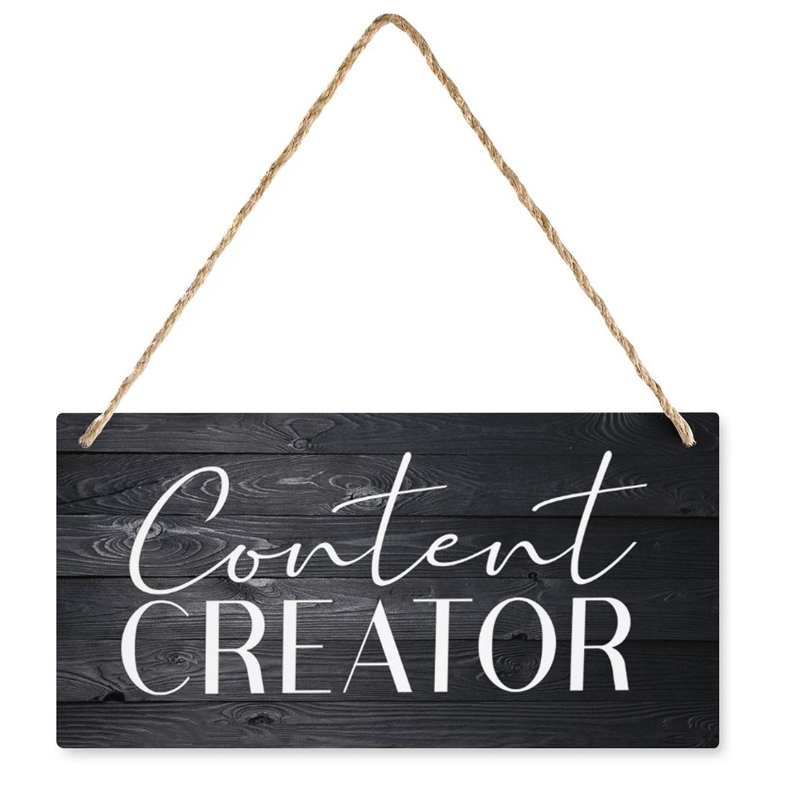 Content Creator Wood Sign Wall Decor Sign Wall Art Rustic Vintage For ...