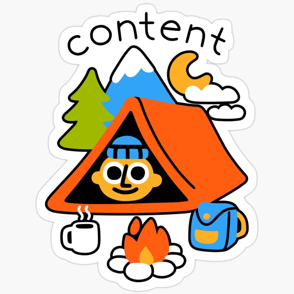 Content Sticker Phone Decal Water Bottle Stickers Car Decals, Laptop ...